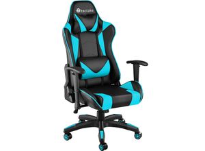 4061173041241 - tectake® Racing Gaming Stuhl ergonomische Form mit verstellbarer Rückenlehne Kunstlederbezug abnehmbares Nacken- und Lendenkissen Belastbarkeit 120 kg