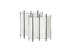 4260435994923 - tectake® 2er-Set Raumteiler 4-teiliger Blickschutz fester Stand auf bodenschonenden Kunststofffüßen 160 x 25 x 180 cm