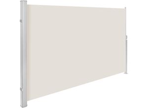 4260397658864 - tectake® Aluminium Seitenmarkise ausziehbar mit Aufrollmechanismus - 160 x 300 cm beige