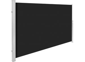 4260397658918 - tectake® Aluminium Seitenmarkise ausziehbar mit Aufrollmechanismus - 200 x 300 cm schwarz