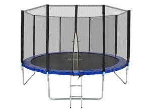 4061173077868 - Tectake - Trampolin Garfunky mit Sicherheitsnetz - Fitness Trampolin Gartentrampolin Kindertrampolin - 396 cm - schwarz blau