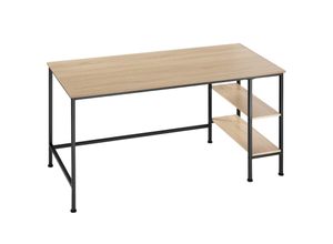 4061173205353 - tectake® Schreibtisch Industrial Style Seitenregal mit 2 Ablagefächern rechts oder links 140 x 60 x 765 cm