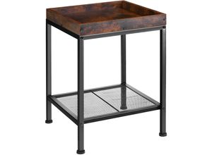 4061173205728 - tectake® Beistelltisch Industrial Style mit Ablage in Tablettform und Gitterablage 415 x 41 x 56 cm