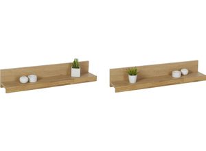 4068222664789 - Wandregal HOME AFFAIRE Kolding Regale Gr B H T 90 cm x 16 cm x 17 cm braun (eiche teilmassiv) Hängeregale 2er-Set 4068222664789 - Wandregal HOME AFFAIRE Kolding Regale Gr B H T 90 cm x 16 cm x 17 cm braun (eiche teilmassiv) Hängeregale 2er-Set