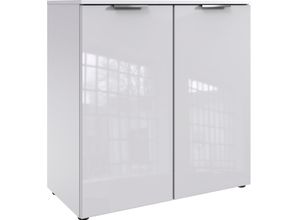 4065979031567 - Kommode WIMEX Level36 C by fresh to go weiß (weiß glas weiß) B81 H92 T41 Spanplatte Sideboards mit Glaselementen auf der Front soft-close Funktion 81cm breit