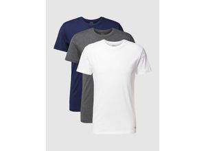 3616419658915 - - Loungewear - 3er-Pack-T-Shirts in Marineblau Grau und Weiß