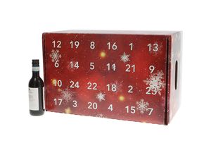 4251924729645 - Adventskalender Schneeflocken zum Selbstbefüllen für 24 Flaschen für 025- 033-l-Flaschen ab 5 VE