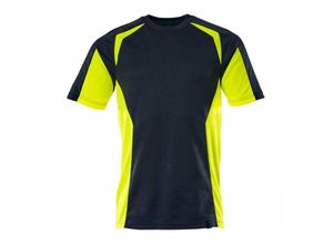 5711074973965 - T-Shirt moderne Passform T-shirt Gr 4XL schwarzblau hi-vis gelb - Mascot