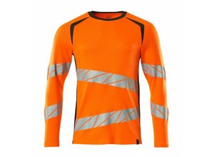 5711074877966 - T-Shirt Langarm moderne Passform T-shirt Gr 3XLONE hi-vis orange dunkelanthrazit - Mascot