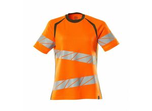 5711074803958 - T-Shirt Damenpassform T-shirt Gr L ONE hi-vis orange moosgrün