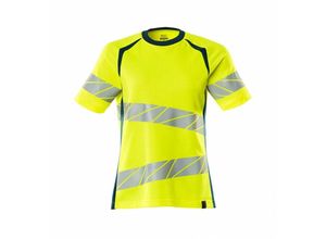 5711074803859 - T-Shirt Damenpassform T-shirt Gr l one hi-vis gelb dunkelpetroleum - Mascot