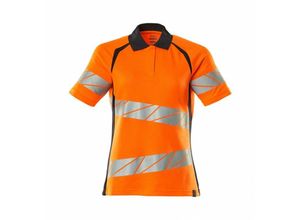 5711074802845 - Polo-Shirt Damenpassform Polo-shirt Gr s one hi-vis orange schwarzblau - Mascot