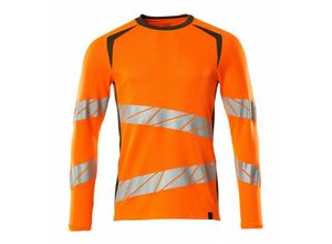 5711074813797 - T-Shirt Langarm moderne Passform T-shirt Gr s one hi-vis orange moosgrün - Mascot