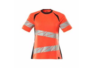 5711074804047 - T-Shirt Damenpassform T-shirt Gr 5XLONE Hi-vis rot schwarzblau - Mascot