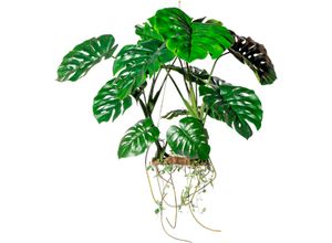 4064118144250 - Kunstbaum CREATIV GREEN Hängeobjekt Splitphilodendron grün Kunstpflanzen B H 90cm x 100cm Kunststoff B90cm H100cm T44cm