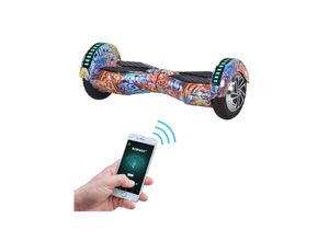 4056551041852 - W2 Hoverboard für Erwachsene und Kinder 8 Zoll Self-Balance-Funktion Bluetooth App LEDs (Orange Graffiti)