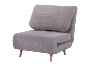 4251774964180 - Schlafsofa mit Sitzkissen grau 82L x 89B x 83H cm sessel sofa für arbeits- und schlafzimmer schlafsofa schlafsessel