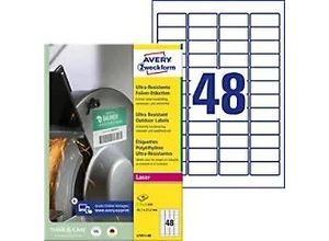 4004182049853 - Avery-Zweckform L7911-40 Etiketten (A4) 457 x 211 mm Polyethylenfolie Weiß 1920 St Permanent Universal-Etiketten 400418204985 1920 