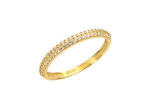 4006046309172 - Goldring FIRETTI Schmuck Geschenk Gold 375 Damenring Goldring Fingerringe Gr 16 Gelbgold 375 2 mm goldfarben (gelbgoldfarben kristallweiß kristallweiß) Damen Fingerringe mit Zirkonia (synth)