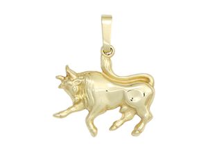 4061861054461 - Sternzeichen-Anhänger JOBO Sternzeichen Stier Schmuckanhänger Gr Gelbgold 333 goldfarben (gelbgold 333) Damen Anhänger 333 Gold