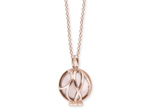 4260645862708 - Kette mit Anhänger ENGELSRUFER Powerful Stone Paradise Rosenquarz ERN-HEALPARA-RQ Halsketten Gr XS Silber 925 (Sterlingsilber) Länge 50 cm rosegold (roségoldfarben rosa) Damen Ketten mit Anhänger Rosenquarz