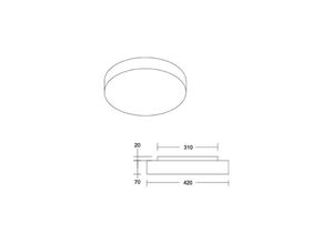 4251433924876 - BRUMBERG LED-Deckenleuchte Celtis Midi 3000 K weiß