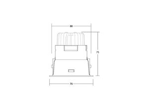 4251433982074 - BRUMBERG LED-Einbauspot Binato RC-dim-to-warm schwarz