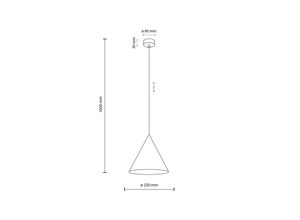 5906135100088 - Hängeleuchte Cono weiß Ø 25 cm Stahl einflammig