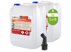 4250463102582 - 2x 10 L FLAMBIOL® Bioethanol 100% Hochrein