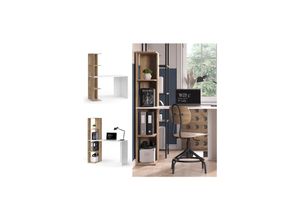 4066731412082 - Schreibtisch Tower Weiß Sonoma 1222 x 552 cm mit 4 Fächern Vicco