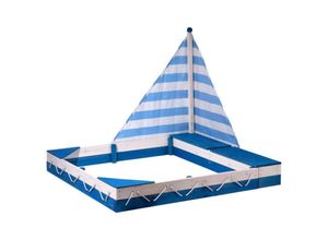 4055894943243 - Sandkastenschiff Maritim mit Segel und zwei Spielzeugkisten 1385 x 124 x 1155 cm - Dobar