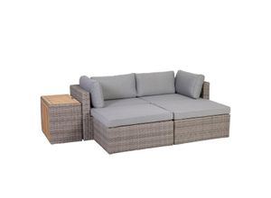 4005437276352 - Loungegruppe Olea grau Kunststoff Metall 12-teilig