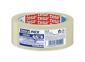 4042448125590 - tesa Verpackungsklebeband tesapack Strong Transparent 38 mm (B) x 66 m (L) PP (Polypropylen)