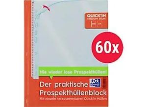 3045050441127 - OXFORD Economy Prospekthüllen DIN A4 Glasklar Transparent 50 Mikron PP (Polypropylen) Oben 11 Löcher