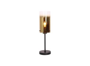 8720143023835 - Tischlampe Ventotto schwarz gold Höhe 57 cm Metall Glas