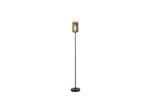 8720143023828 - Stehlampe Ventotto schwarz gold Höhe 165 cm Metall Glas