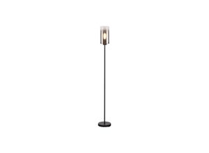 8720143022494 - Stehlampe Ventotto schwarz rauch Höhe 165 cm Metall Glas