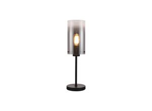 8720143022487 - Tischlampe Ventotto schwarz rauch Höhe 57 cm Metall Glas