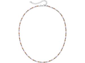 4068222435242 - Collier FIRETTI Schmuck Geschenk Silber 925 Halsschmuck Halskette Tenniskette Glitzer Halsketten Gr Silber 925 (Sterlingsilber) Länge 43 cm Breite 24 mm bunt (silberfarben rot champagner rose lila grün) Damen Colliers mit Zirkonia (synth)