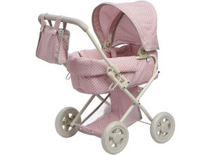 0816780023555 - Teamson Kids - Puppenwagen Babypuppenwagen Kinderwagen Puppenzubehör Olivias World OL-00003 - Rosa Grau