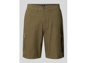 4067557906045 - Regular Fit Leinenshorts mit Cargotaschen