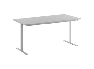 4061753263735 - Mehrzwecktisch DUO-T gerade Platte HxT 740 x 800 mm Breite 1600 mm lichtgrau silber