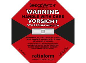 4260069662205 - Shockwatch® Präzisionsindikator inkl Label VE 10 Stk 50 g   50 ms rot ab 20 VE