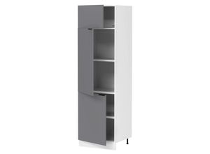 4051814442100 - Küchenschrank Breite 60 cm Hochschrank Küche Küchenmöbel Fasola (Farbe Weiß   Anthrazit)