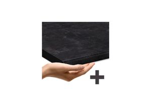 4066731404155 - Livinity Eckunterschrank R-Line Schwarz Beton Eiche 87 cm mit Arbeitsplatte Anthrazit