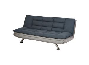 4251774966917 - Schlafsofa als 3-Sitzer grau 185 x 97 x 84 cm (BxTxH) Sofabett Sofa mit Schlaffunktion Klappsofa Gästebett