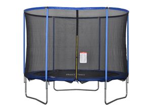 4251774909495 - Trampolin mit Sicherheitsnetz blau schwarz Ø305 x 248H cm Gartentrampolin Kindertrampolin Trainingstrampolin