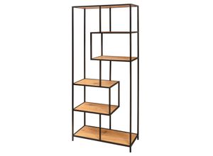 4251854723317 - riess-ambiente Bücherregal SLIM LINE - Industrial 185cm Wildeiche schwarz sechs Regalböden pflegeleicht