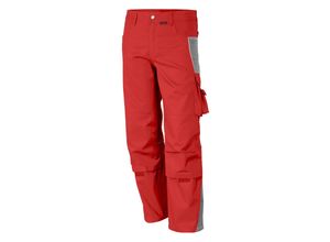 4046987033323 - Arbeitshose pro in rot grau Größe 70 - Bundhose mg 245 g - PROfessionals-Werkstatthose - rot grau - 70 - Qualitex