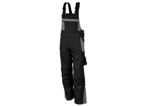 4046987027766 - Arbeitshose pro in schwarz grau Größe 110 - Latzhose mg 245 g - Blaumann für PROfessionals - schwarz grau - 110 - Qualitex